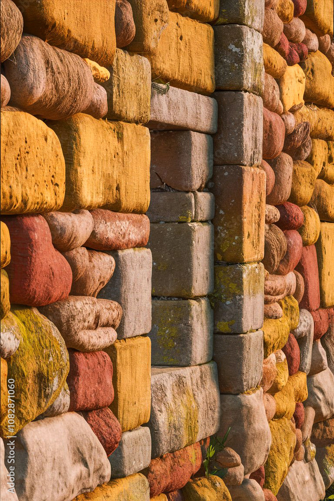 Sleek Smooth Stone Wall in White Grey and Light Blue Featuring Polished ...