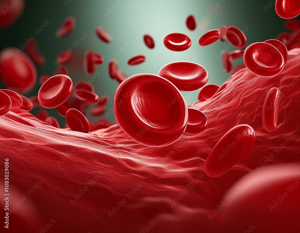 blood cell red 3d background vein flow platelet wave cancer medicine ...