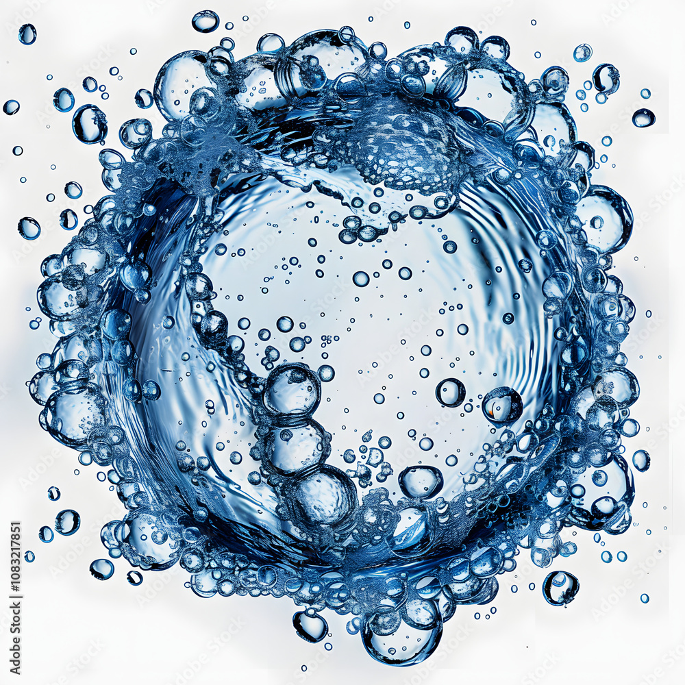 fizzy bubbles in water from effervescent tablet pill in realistic ...