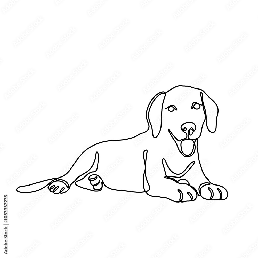 Animals pet dog continuous single line art drawing. Dog minimal art ...