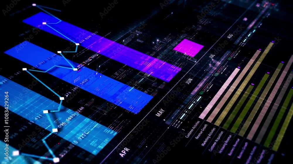 Dynamic data visuals for business info graphics, animated charts, and ...