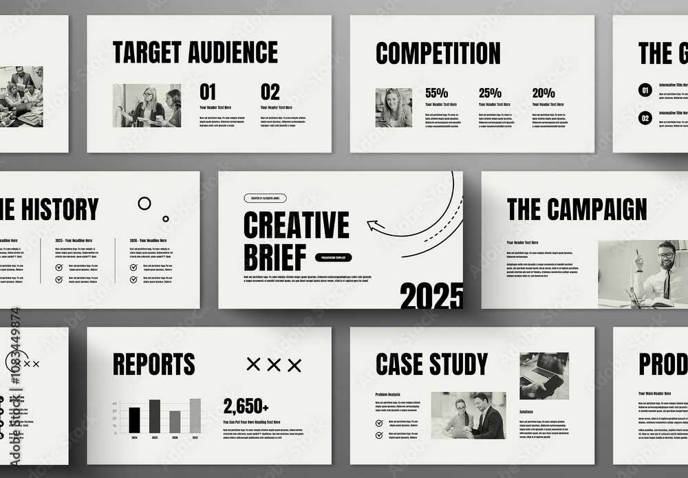 Innovative Creative Brief Presentation Template Layout Stock Template ...