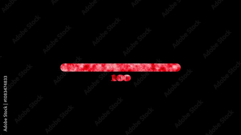 black background Progress bar indicator from 0 to 100 increasing percentage lording bar 4K Video ...