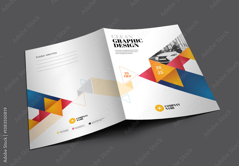 Abstract Creative Business Presentation Folder Design Layout Stock ...