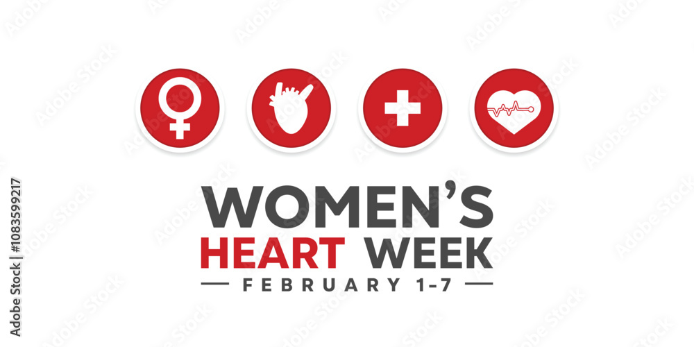 Women's Heart Week. Women, heart and more. Great for cards, banners ...