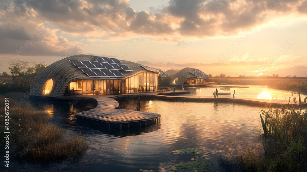 A solar-powered eco-lodge designed for remote eco-tourism destinations ...