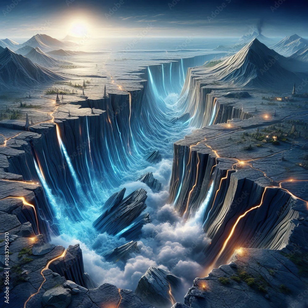 Moaning Fault Line A fracture in the earth's crust where tectoni Stock ...