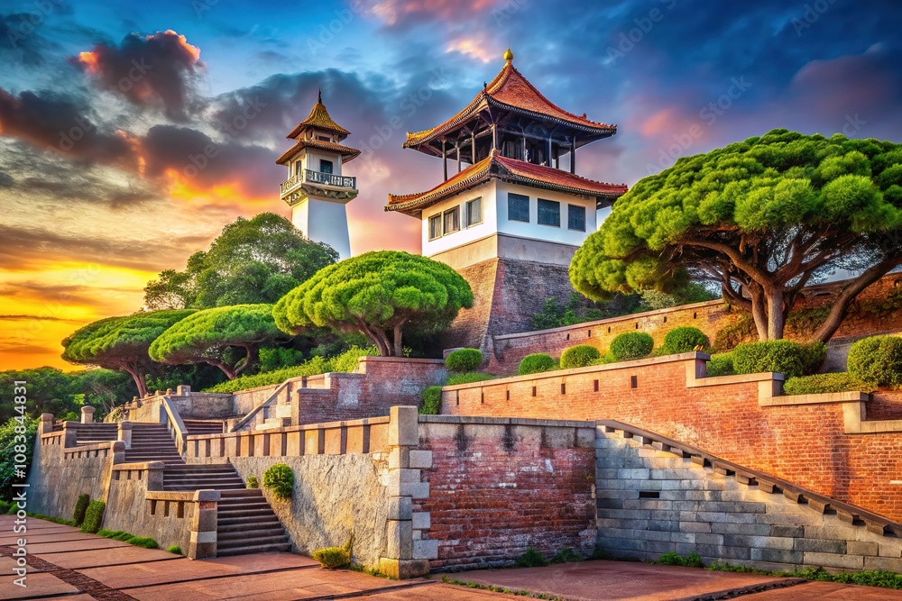 Historic Anping Old Fort, Tainan, Taiwan. July 2023: Fortress ...