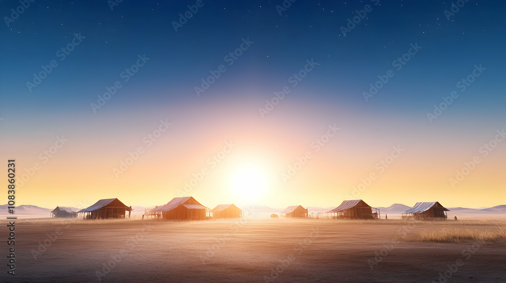 starcraft sci-fi texas cowboy ranch daytime sunny landscape, fallout ...