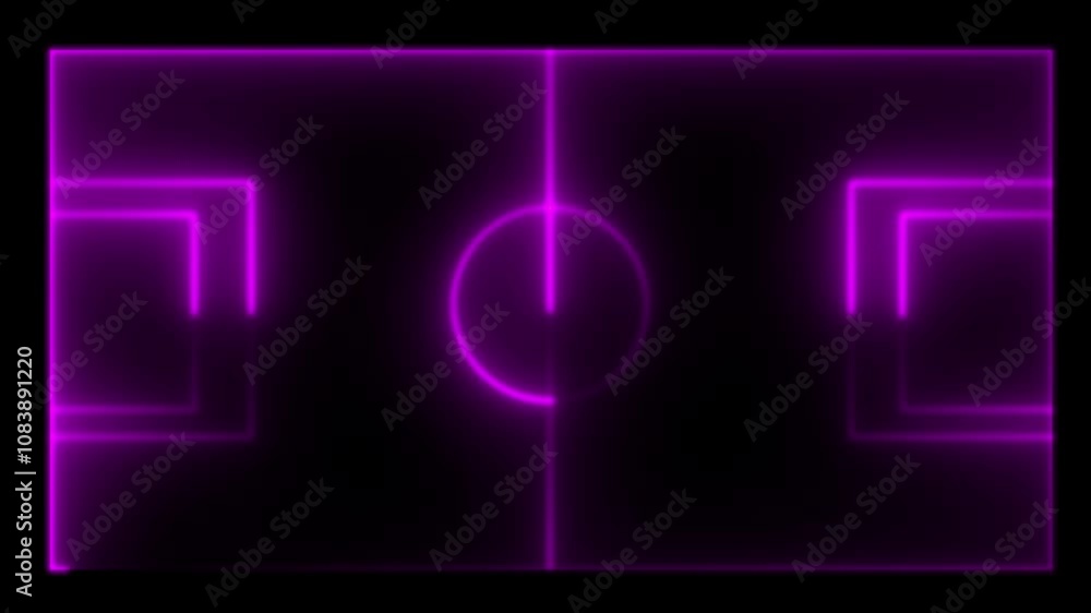 Football championship match with neon lights match football isometric ...