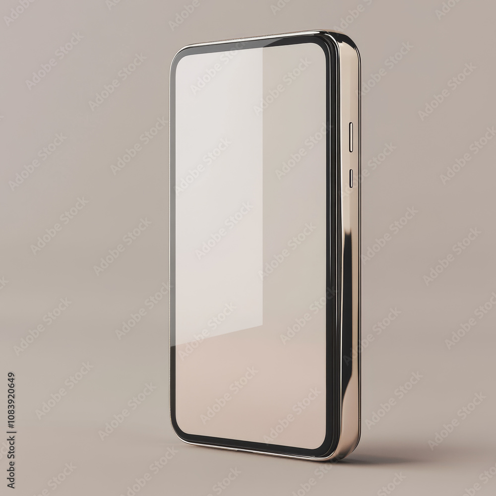 Blank turned-on clamshell phone display, half-folded mockup, 3D ...