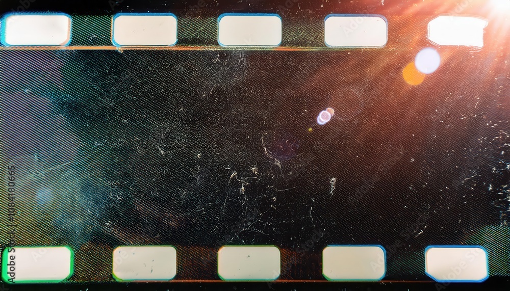 Vintage Film Strip Texture Featuring Dust Particles, Scratches, and ...
