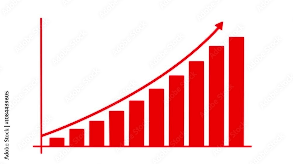 Rising bar graph, Business Growth Financial graph analysis. Business ...
