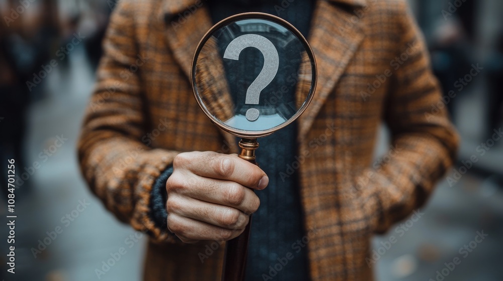 question mark problem solving and analysis concept businessman holds ...