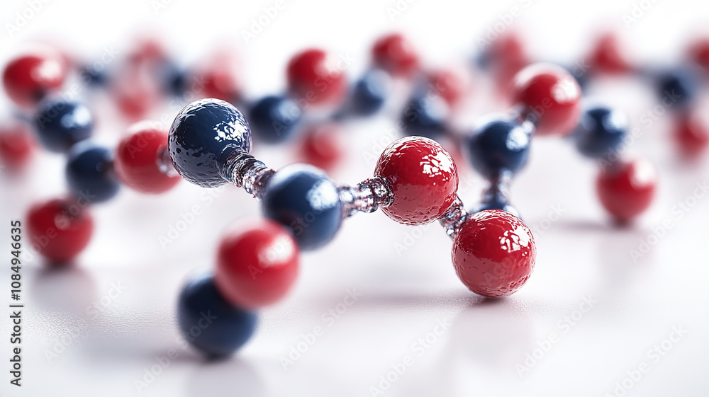 A 3D model of the Ha O molecule, with accurate representation of the ...