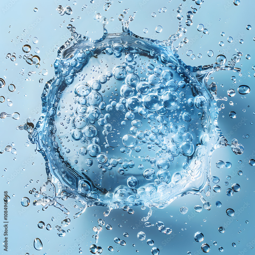 fizzy bubbles in water from effervescent tablet pill in realistic ...