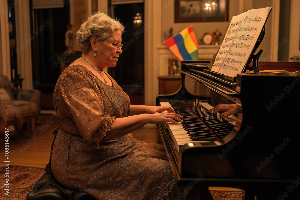 An emotional performance unfolds as a transgender elder plays piano in ...