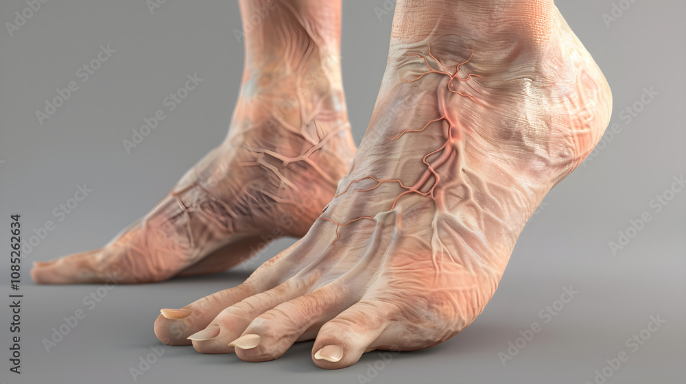 Visual guide to recognising symptoms of Oedema with swollen foot ...