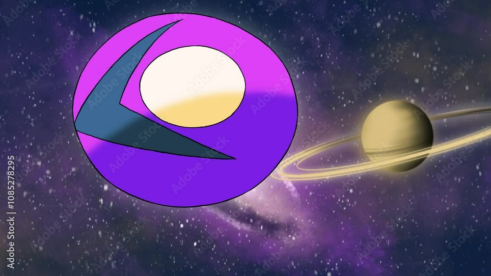 Alien saucer ufo's flying outer space view, UFO flying with milkyway background 4k animate, with ...