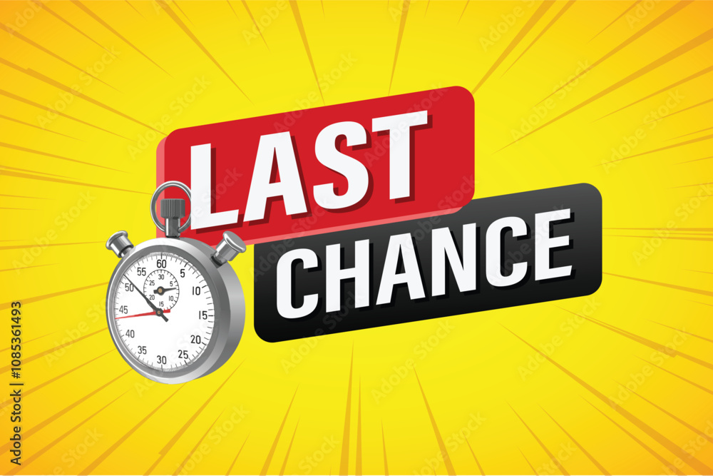 Last chance words Banner design template for marketing. Last chance ...