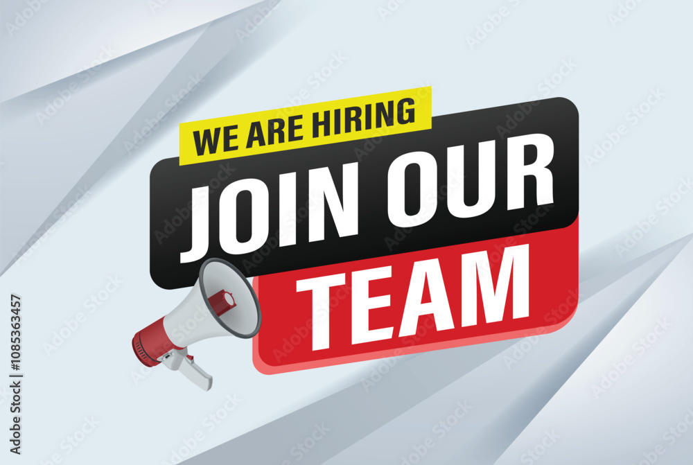 join our team word concept vector illustration with modern futuristic ...