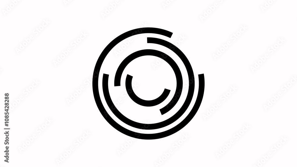 Digital Circular Rotation Background Animation [4K] (Golden). Hud ...