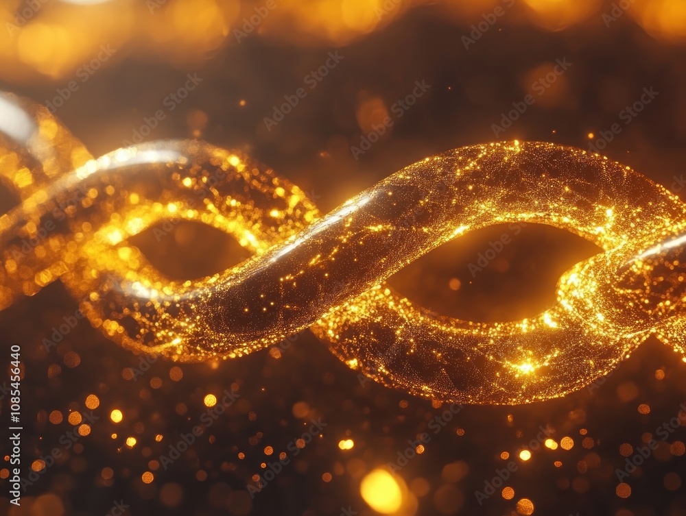 Abstract Art Intertwined Glowing Loops Representing the Essence of ...