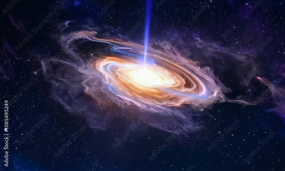 360 degree space background with nebula and stars, equirectangular ...