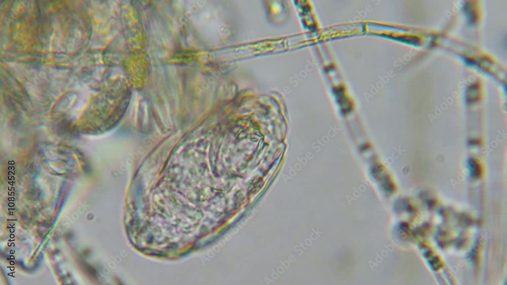 Research Scientists Unicellular Organisms. Soil Microorganisms Under ...