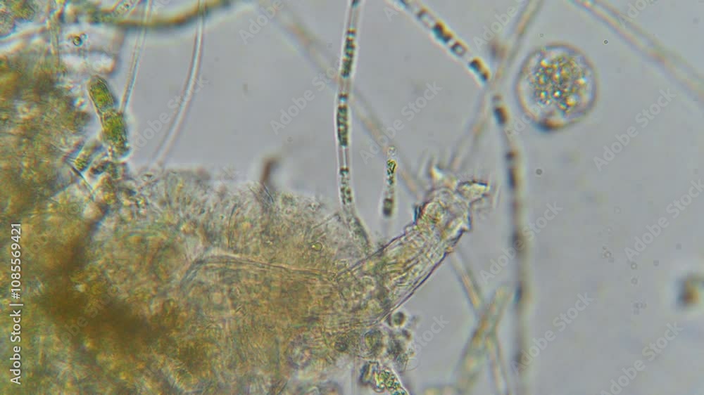 Research Scientists Unicellular Organisms. Soil Microorganisms Under ...