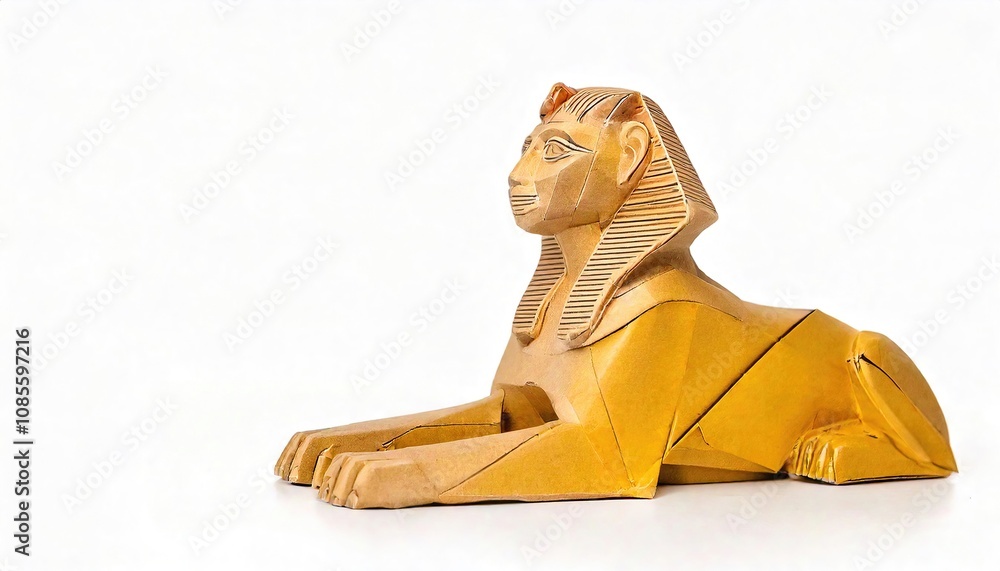 Paper origami Great Sphinx of Giza, Egypt is a limestone statue of a ...