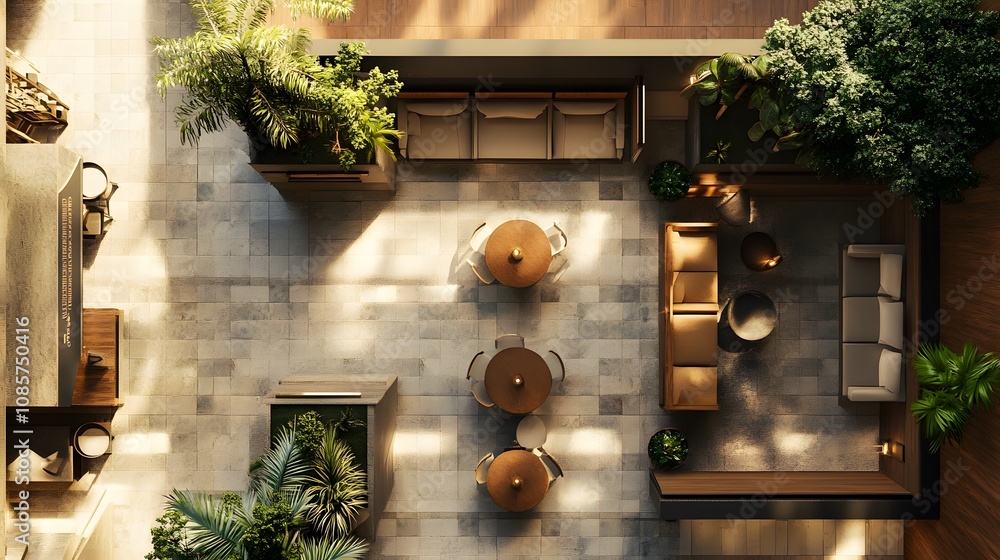 Detailed architectural layout of a boutique hotel, including guest ...