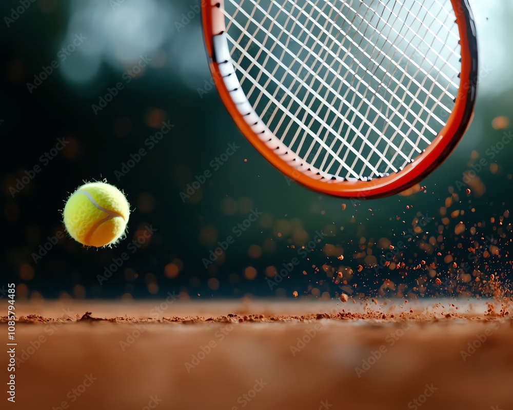 Physical education sports movement concept. Dynamic tennis action ...