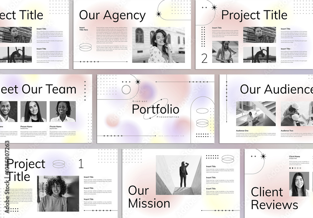 Portfolio Presentation Template Design Layout Stock Template | Adobe Stock