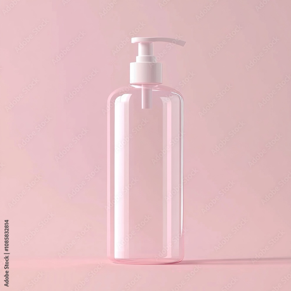 Blank white and transparent plastic pump bottle mockup, isolated, 3d ...