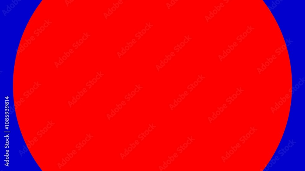 RYB Circle concentric transition animation on black background. Red ...