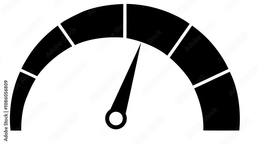 Speedometer, isolated on transparent background with alpha channel ...