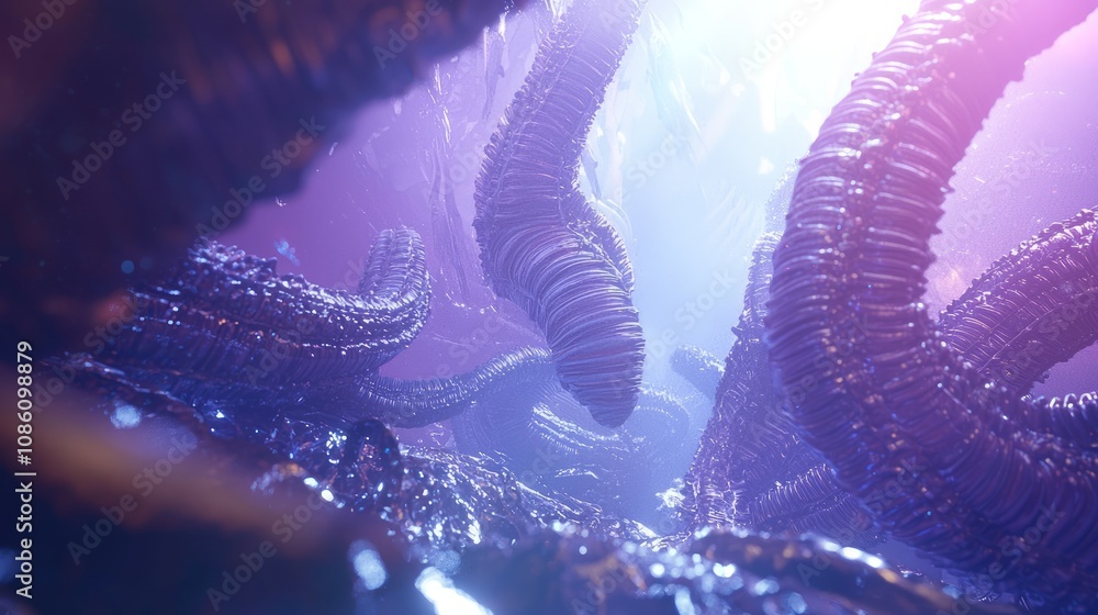 Resilient Marine Life in Cambrian Underwater Scene Amid Geological ...