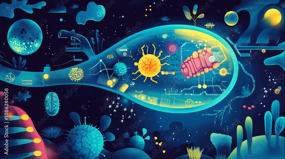 Cellular respiration energy conversion depicted in a modern zoology ...