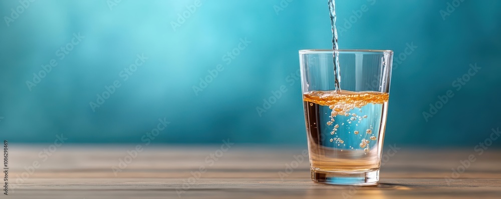 Tap water sample testing for metal contamination, lab setting, high ...