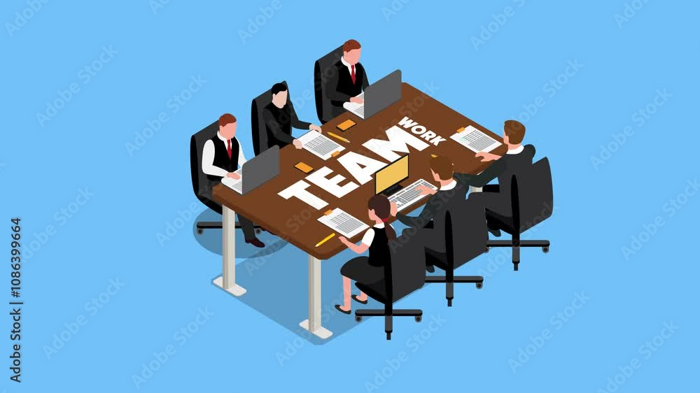 Office teamwork workers business management meeting and brainstorming ...