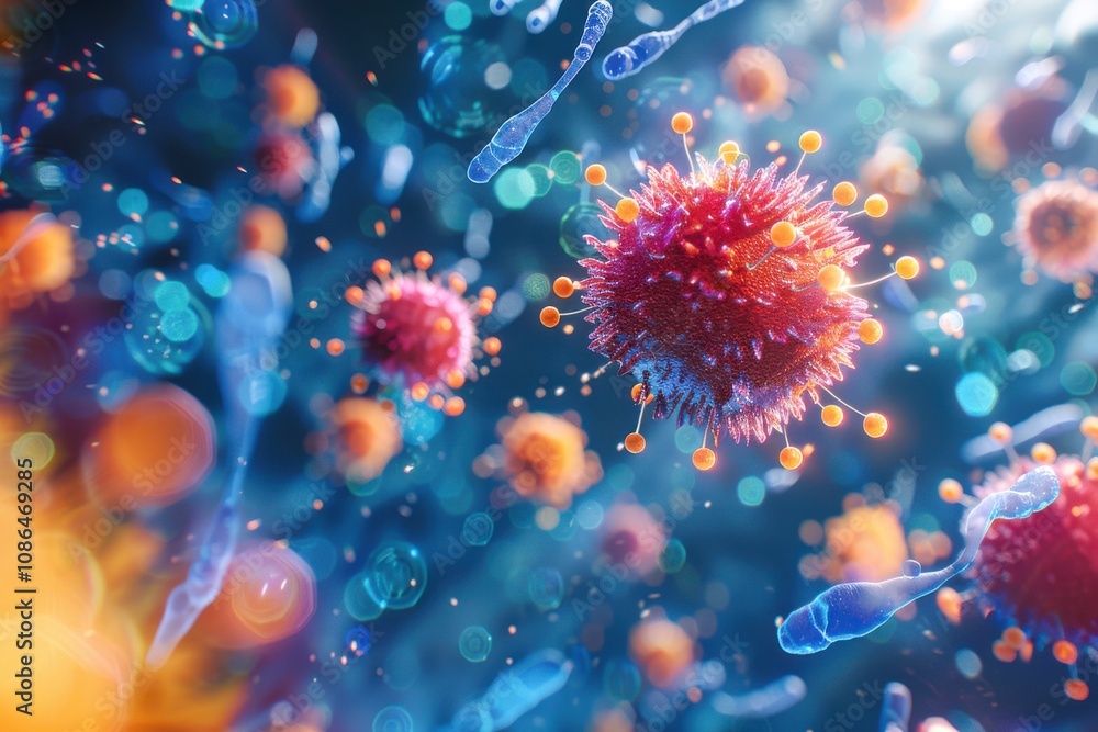 Vaccination Effects: A visual representation of immune cells responding ...