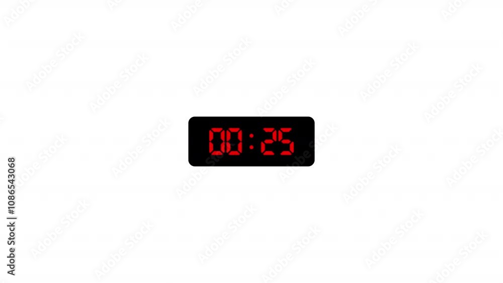 Thirty seconds digital clock countdown timer, Digital clock timer for ...