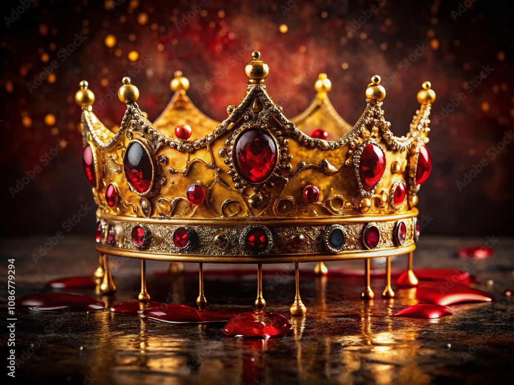 Captivating Product Photography of a Regal Crown Dripping with Blood ...