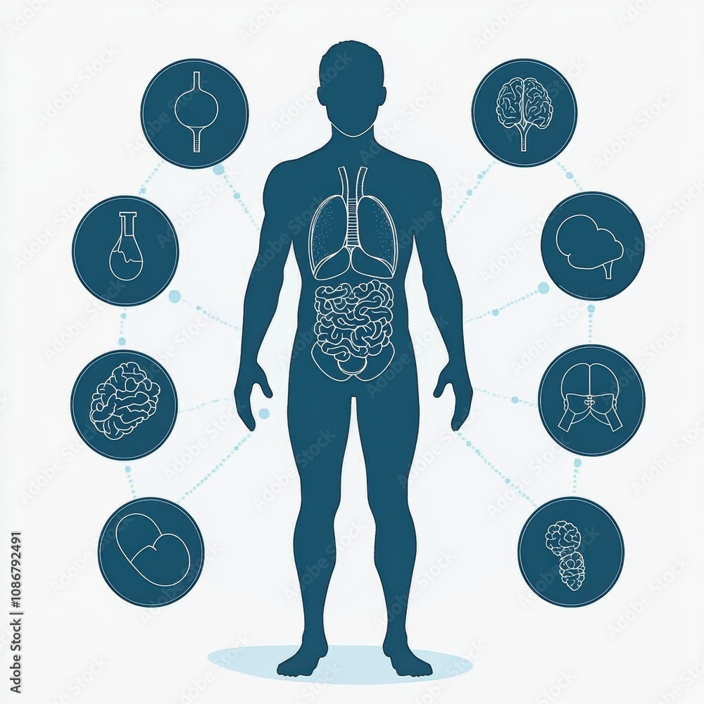 Detailed Infographic of Human Body Systems Illustrating Major Organs ...