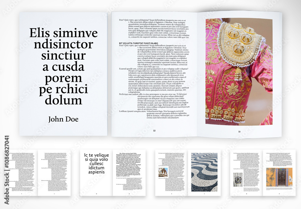 Minimalist Layout for Art and Culture Publications Stock Template ...