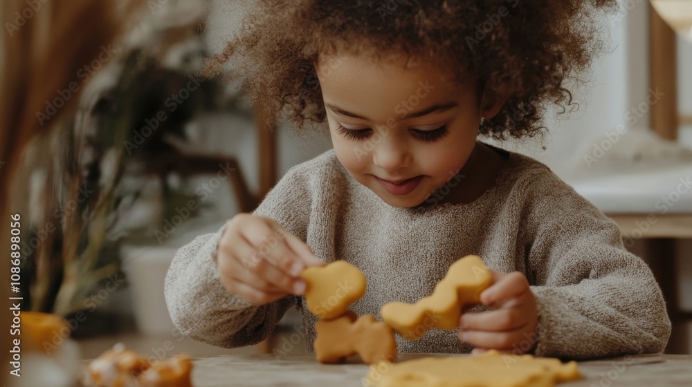 Child creating shapes from play dough sensory play and early ...
