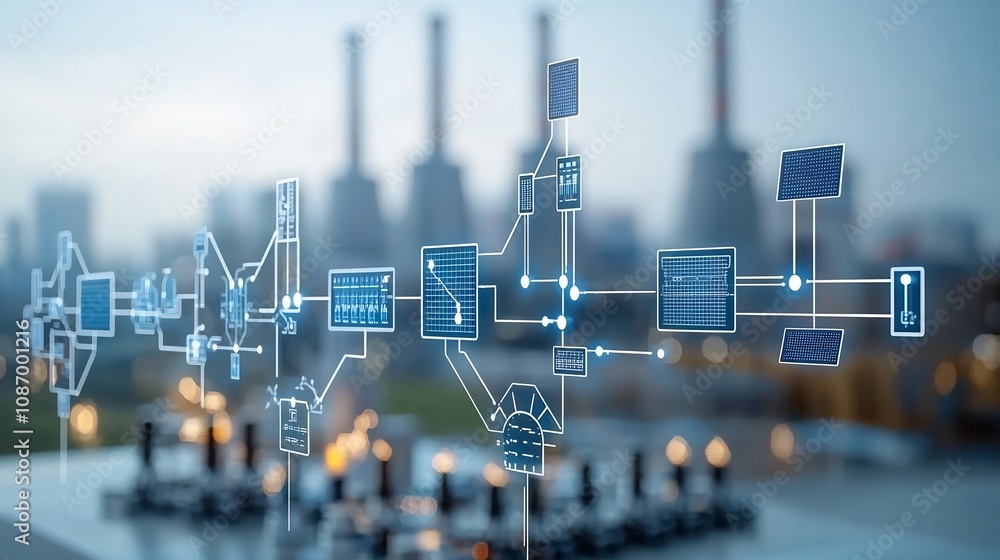 Conceptual of a centralized smart grid system showing the ...