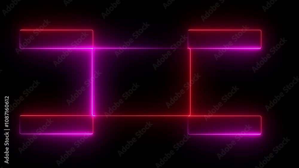 Seamless loop animation rectangles frame ultra video motion graphic. Animated borders frame ...