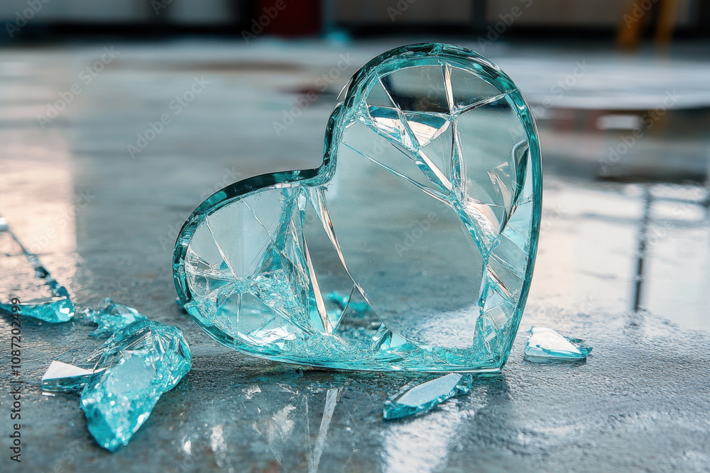 Loneliness and Its Link to Sadness. A shattered glass heart lies on a ...